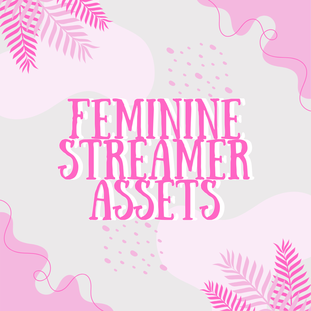 Feminine Streamer Assets | Cute & Stylish Designs for Girl Gamers ...
